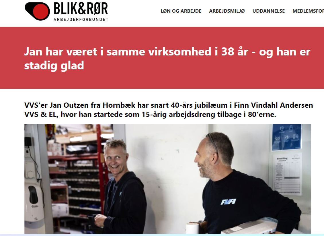 Artikel fra BLIK&RØR - Finn Vindahl Andersen Artikel fra BLIK&RØR - Finn Vindahl Andersen